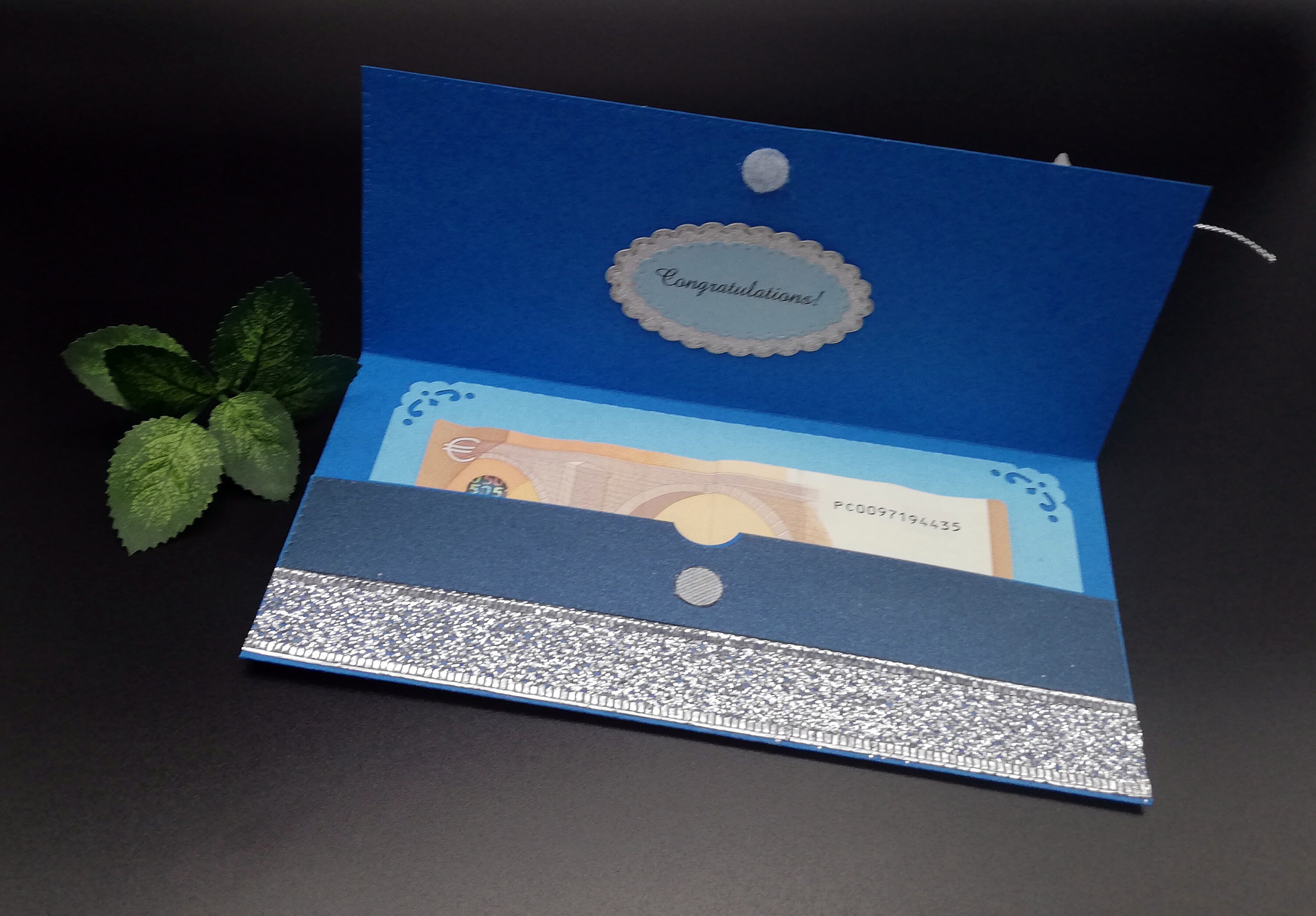 Handmade Blue and Silver Money Envelopemoney Walletgift Card - Etsy