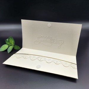Handmade Cream Money Envelope, Wedding Money Wallet, Gift Card Holder ...
