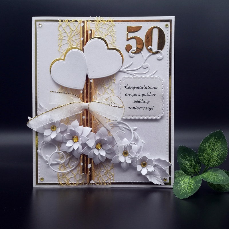 Golden Wedding Cards - Etsy UK