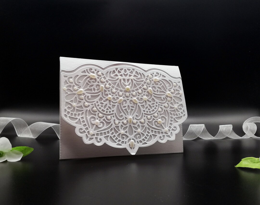 Elegant White Money Envelope, Money Gift Envelope , Wedding Gift ...