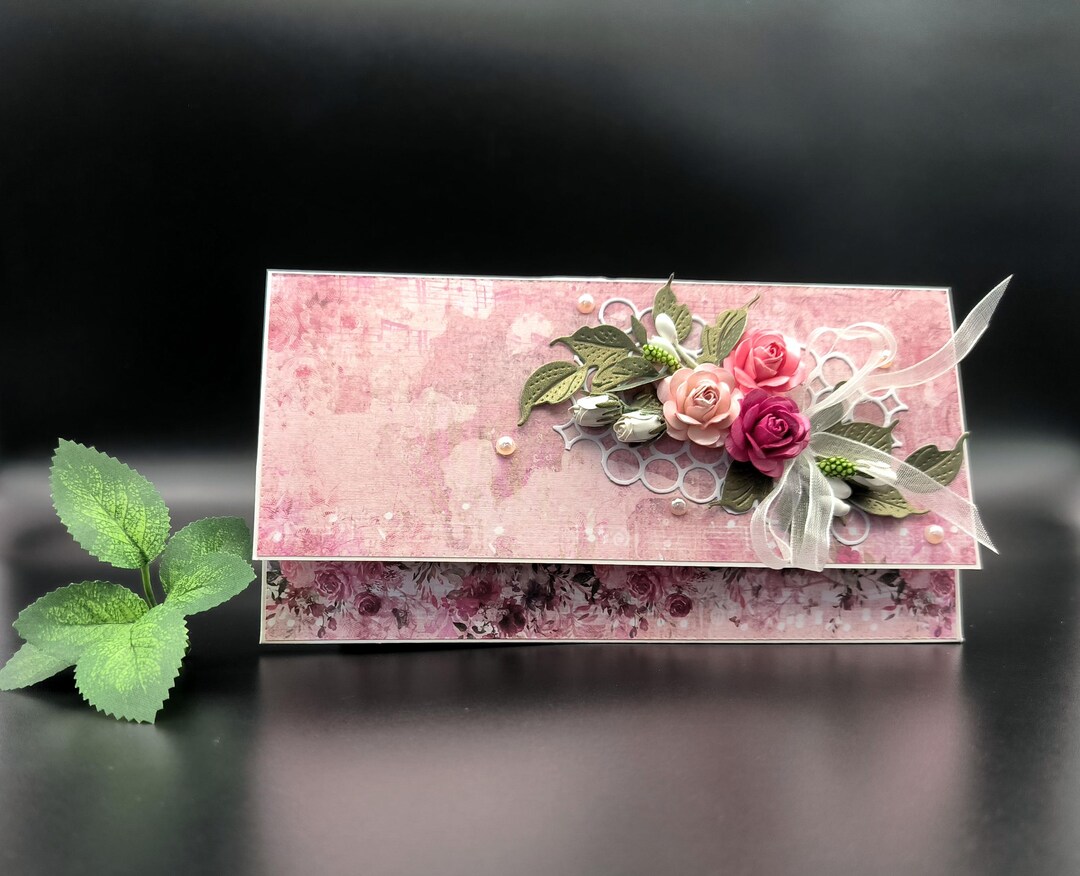 Handmade Money Envelope, Money Wallet With Flowers, Gift Card Holder ...