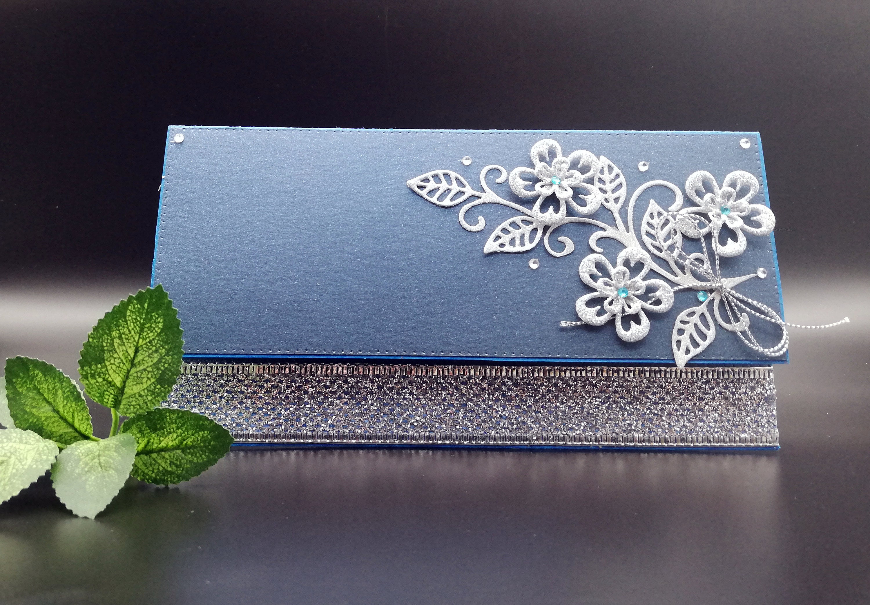 Handmade Blue and Silver Money Envelope,money Wallet,gift Card Holder ...