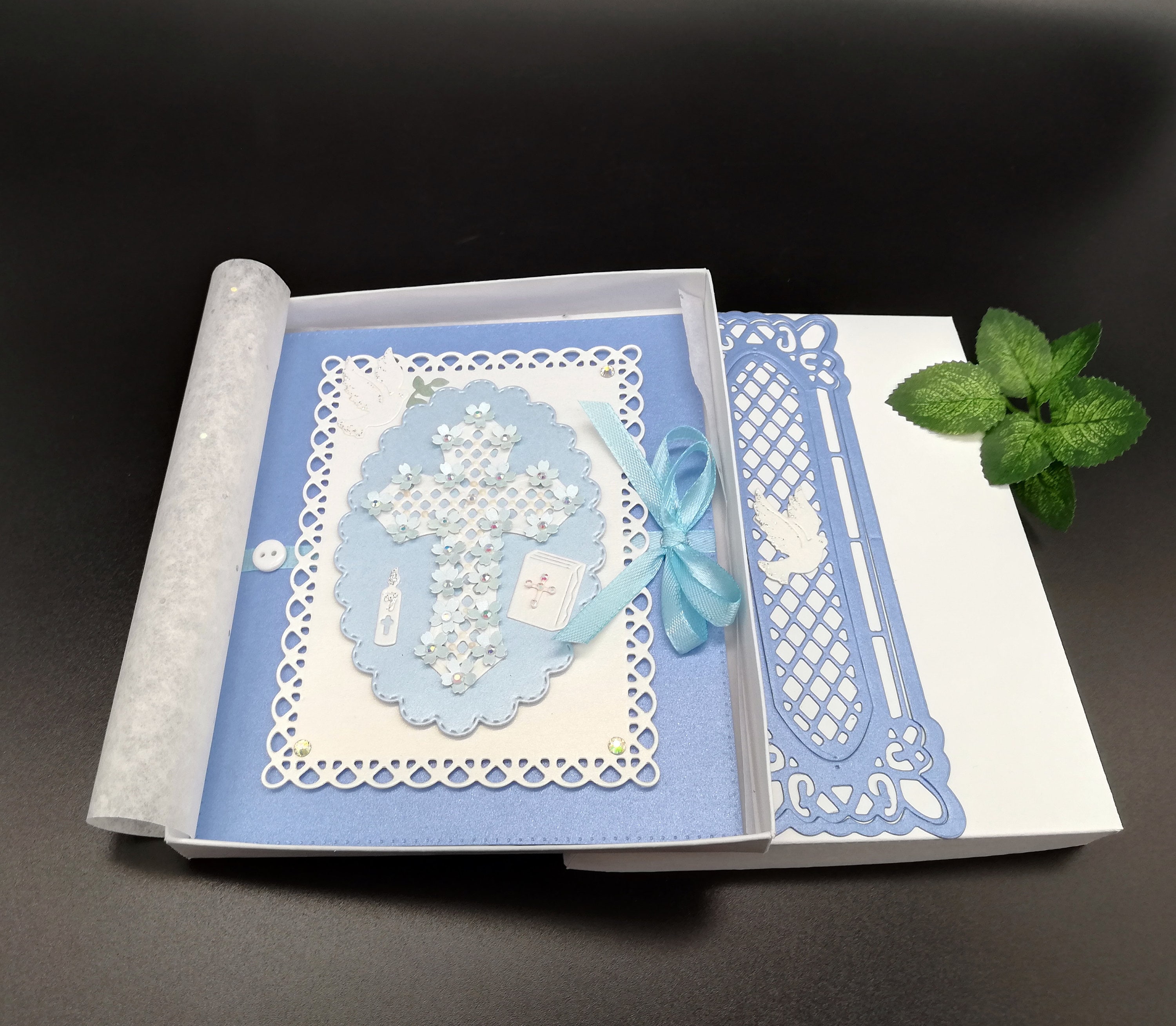 Handmade Baptism Card First Communion Card3d Card in a - Etsy