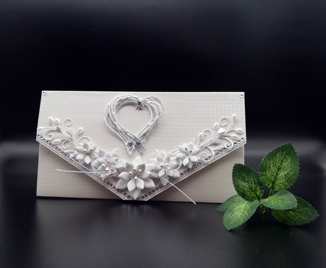 Handmade Wedding Envelope, Wedding Envelope for Money With Flowers ...