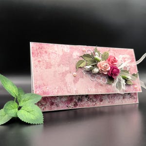 Handmade Money Envelope, Money Wallet With Flowers, Gift Card Holder ...