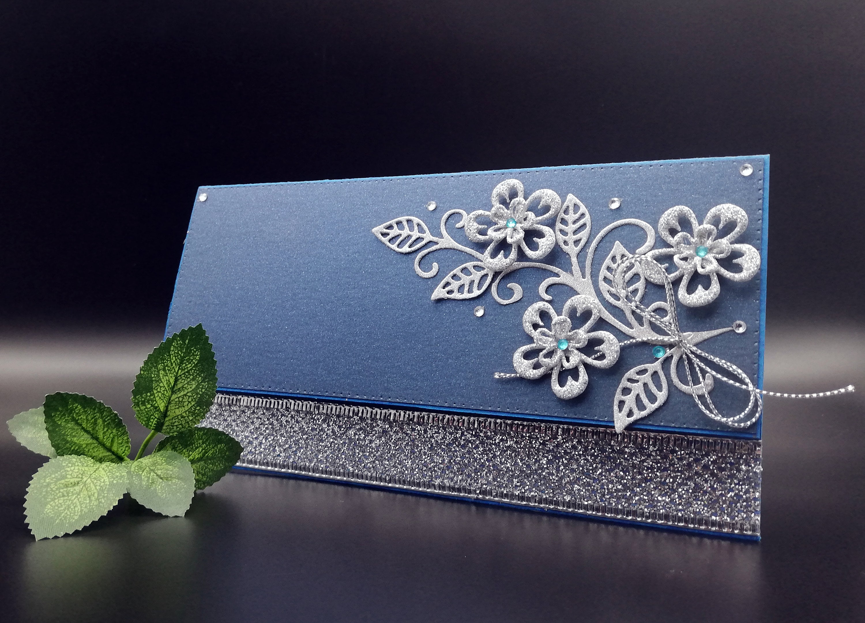 Handmade Blue and Silver Money Envelope,money Wallet,gift Card Holder ...