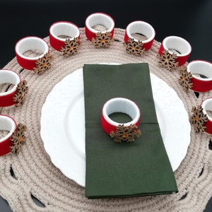 Christmas Napkin Rings,red Velvet Napkin Rings,napkin Rings With ...