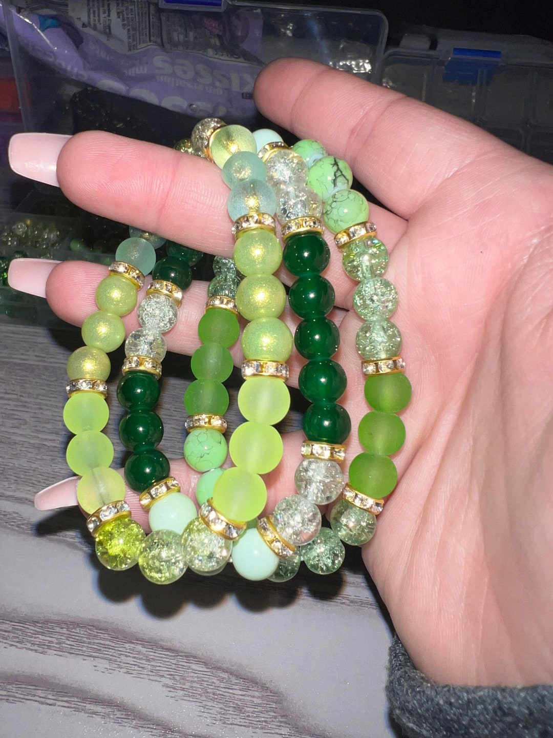 St. Patrick's Day Bracelet | Green Jewelry | St Patty's Day Jewelry ...