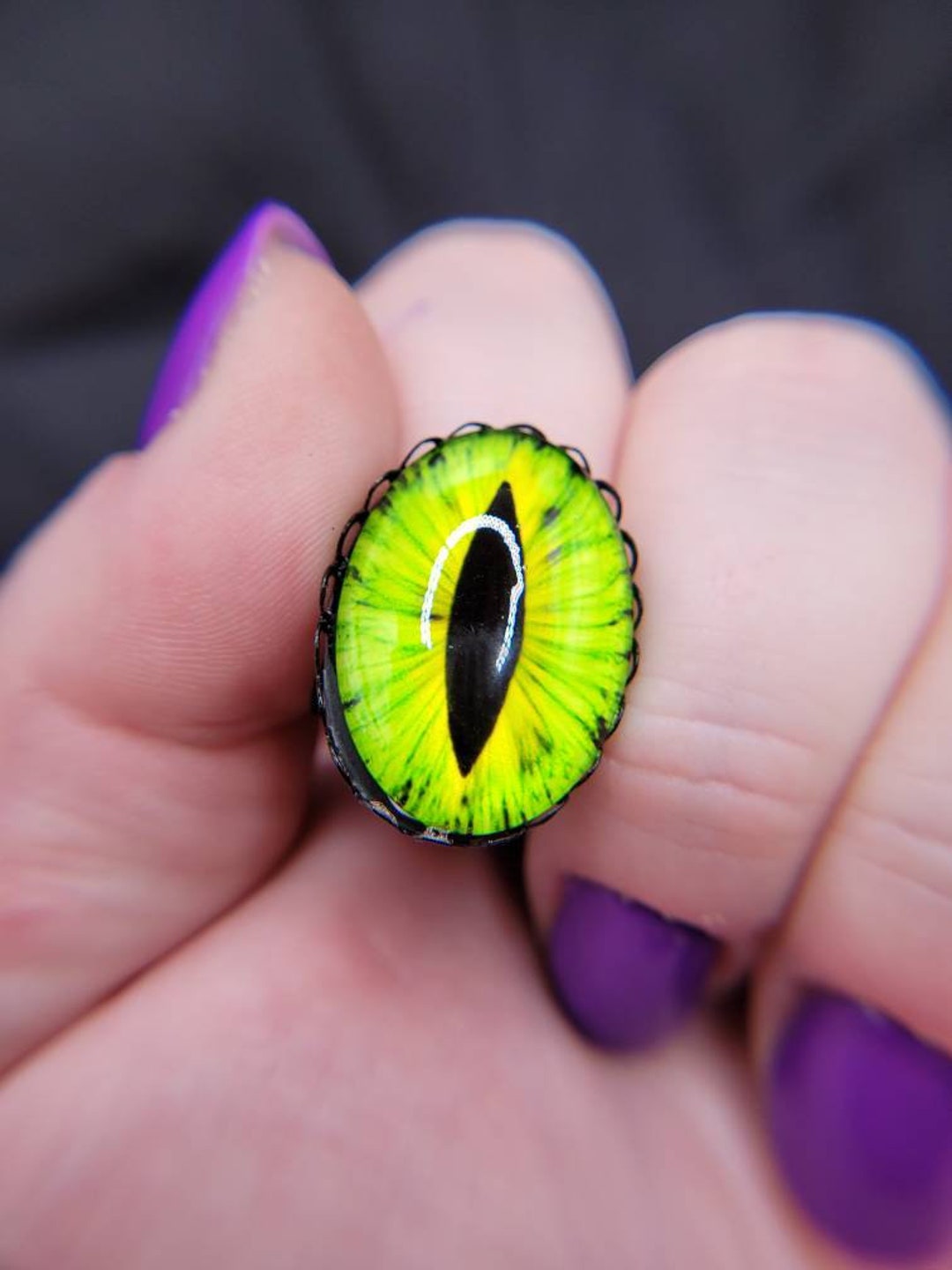 Oval Dragon Eye RPG DND Fantasy Cosplay Ring - Etsy