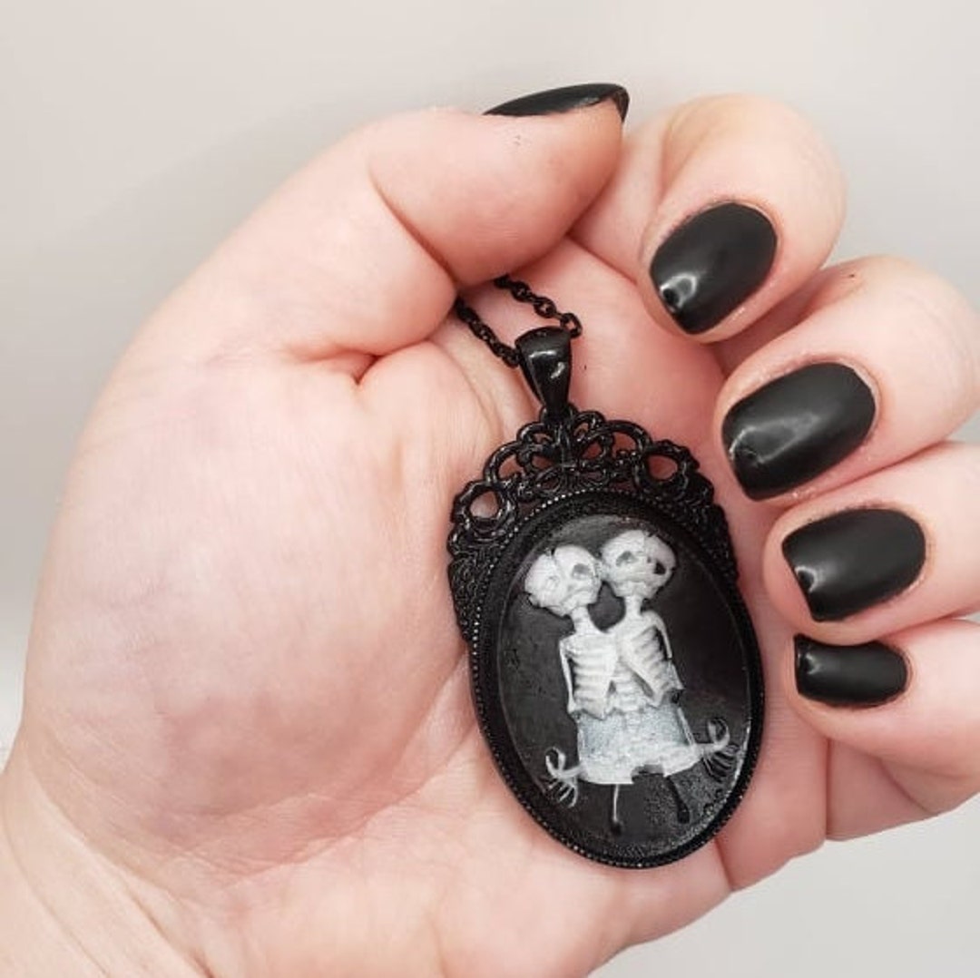 Large Goth Resin Cameo Necklace multiple Styles - Etsy