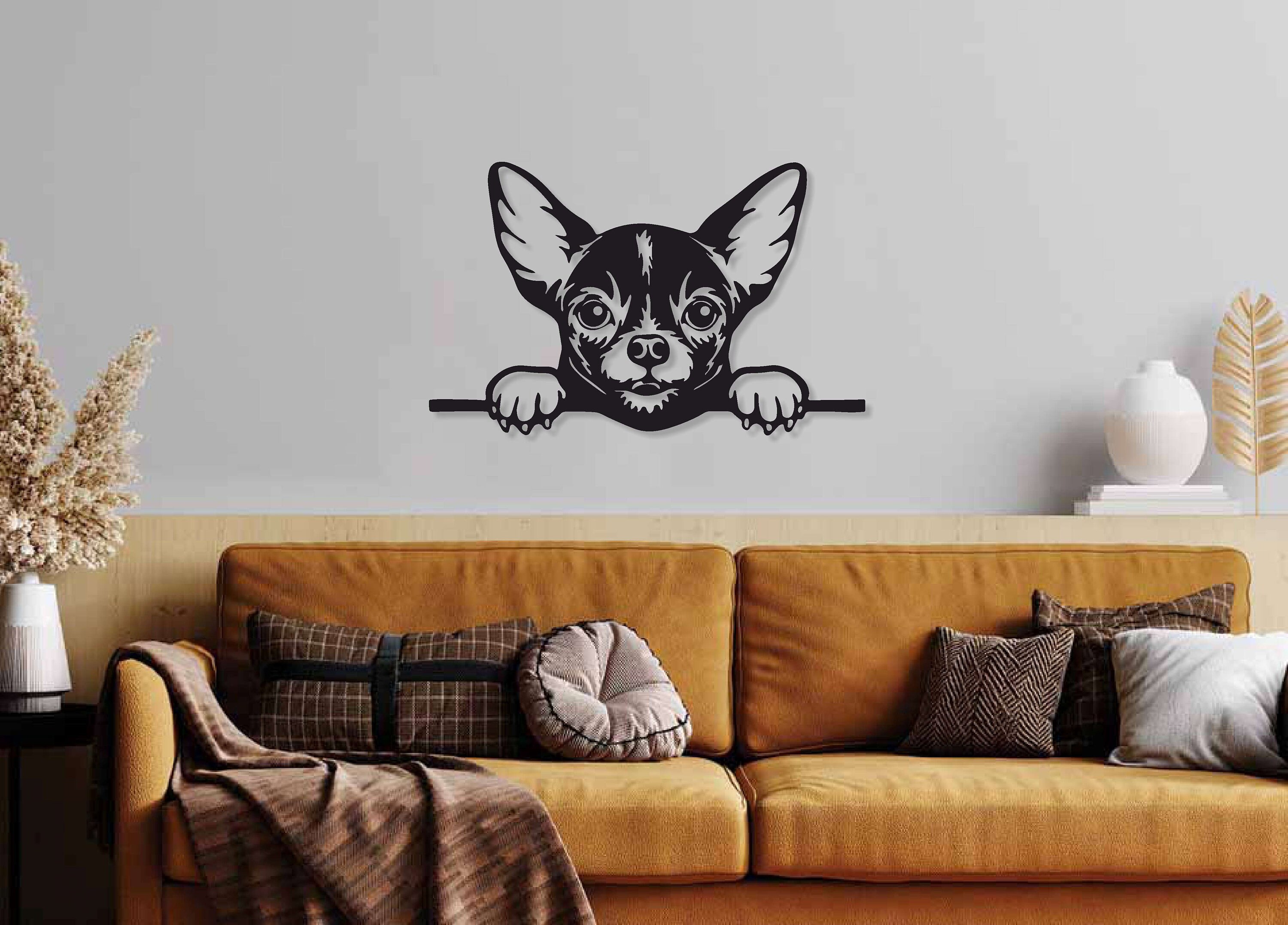 Metal Dog Wall Decor, Peeking Dog Metal Wall Art, Dog Lovers, Bedroom ...