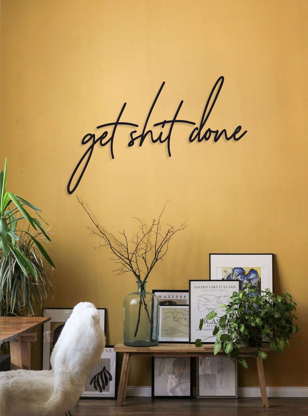 Get Shit Done Metal Wall Decor, Office Wall Art, Metal Wall Art, Living ...