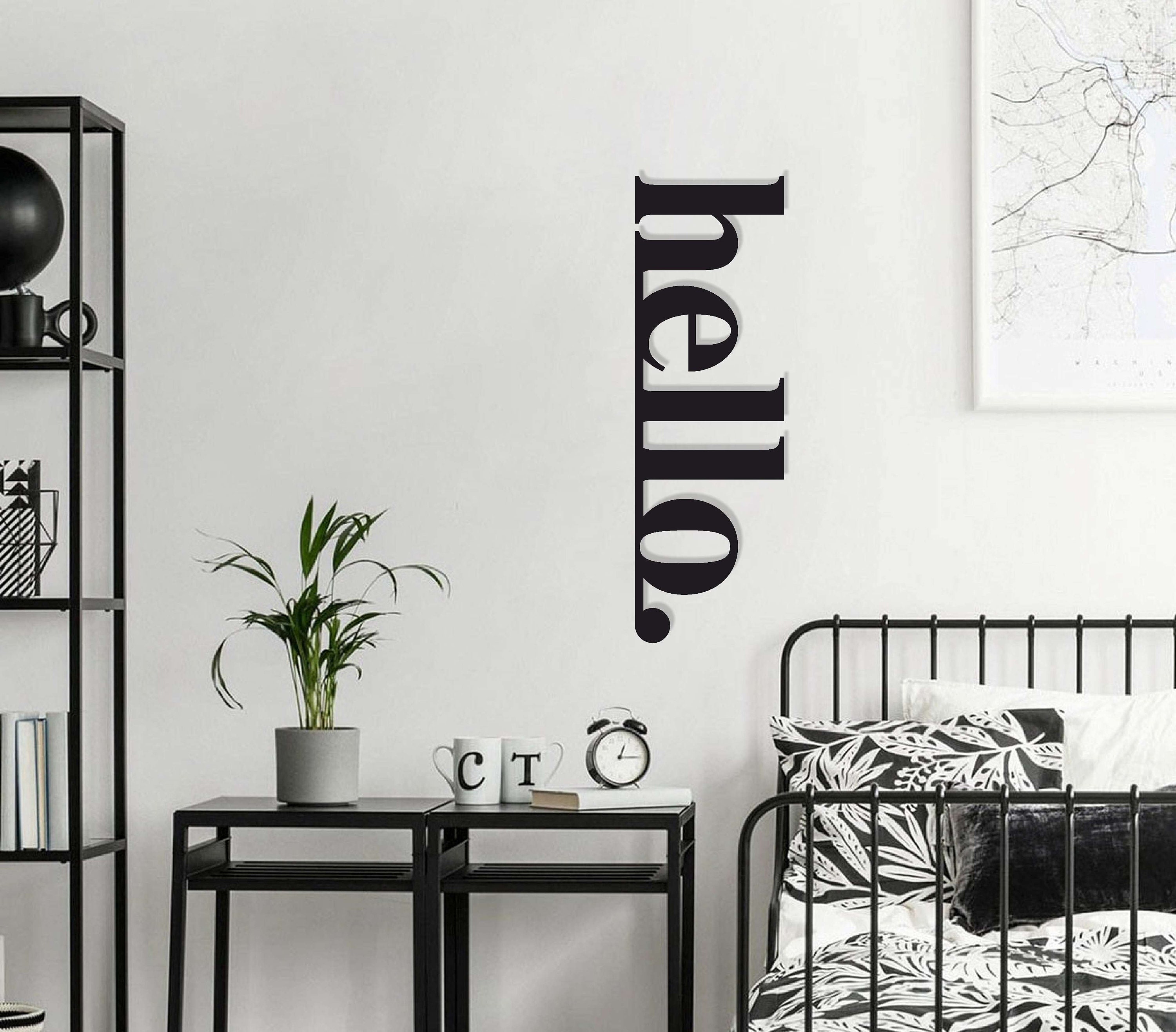 Hello Sign Metal Wall Decor Large Metal Wall Art Living Room - Etsy