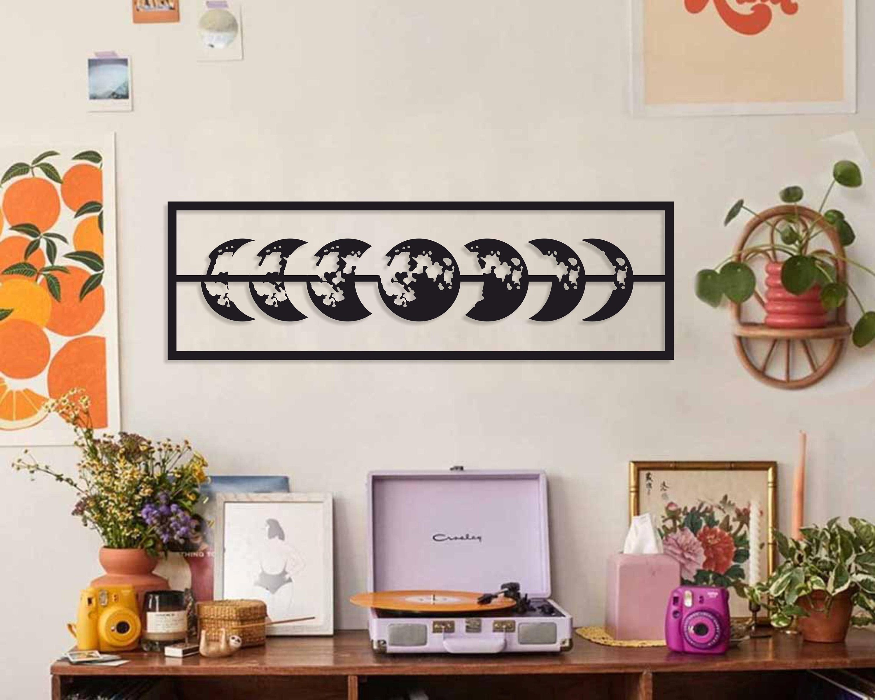 Phases of the Moon Metal Wall Decor Moon Metal Wall Art Wall - Etsy