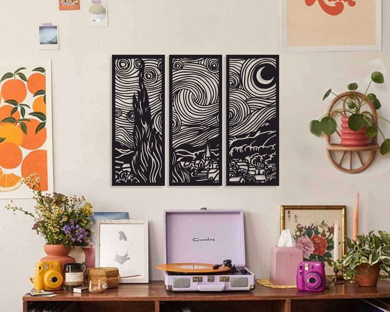 Van Gogh Starry Night Metal Wall Art Van Gogh Metal Wall Art - Etsy