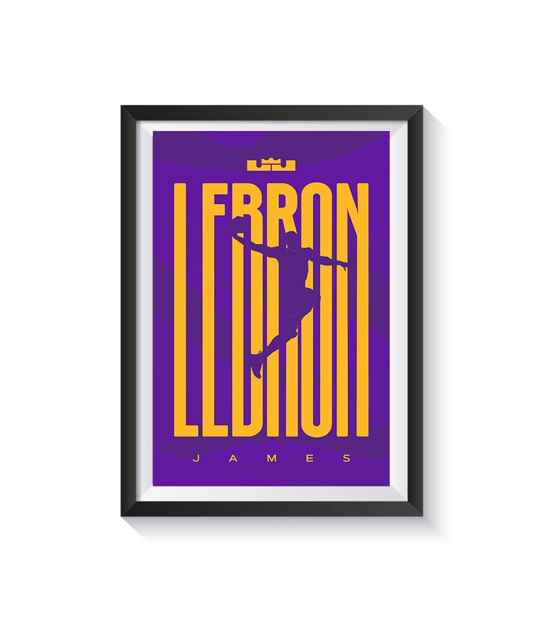 Lebron James Lakers Poster Digital Download LA Lakers Wall Art ...