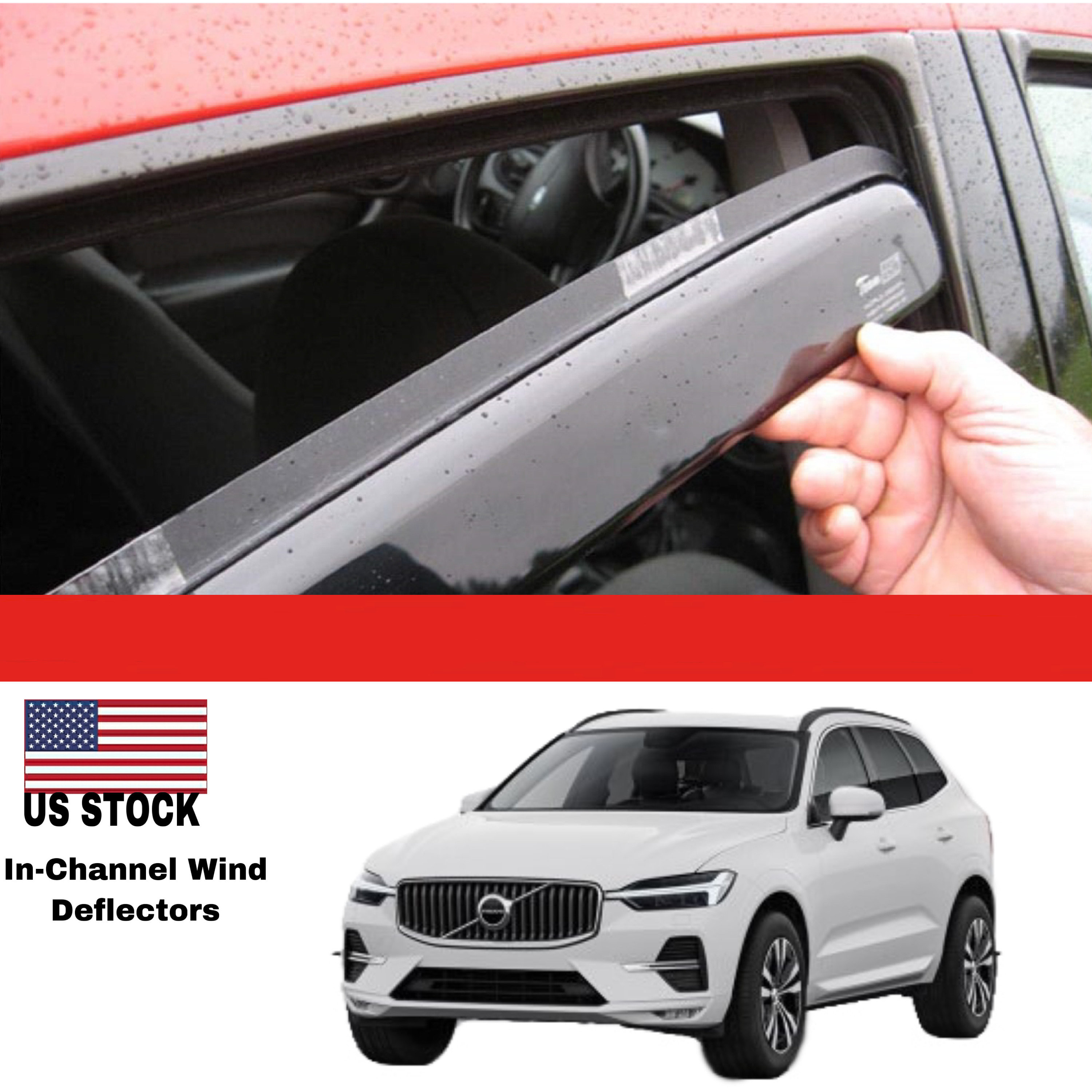 In Channel Wind DEFLECTORS Rain Guards for Volvo XC60 - Etsy