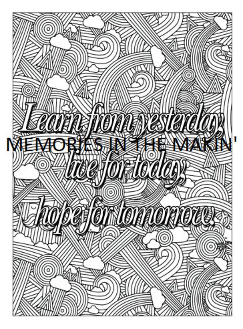 40 Inspirational Digital Coloring Pages - Etsy