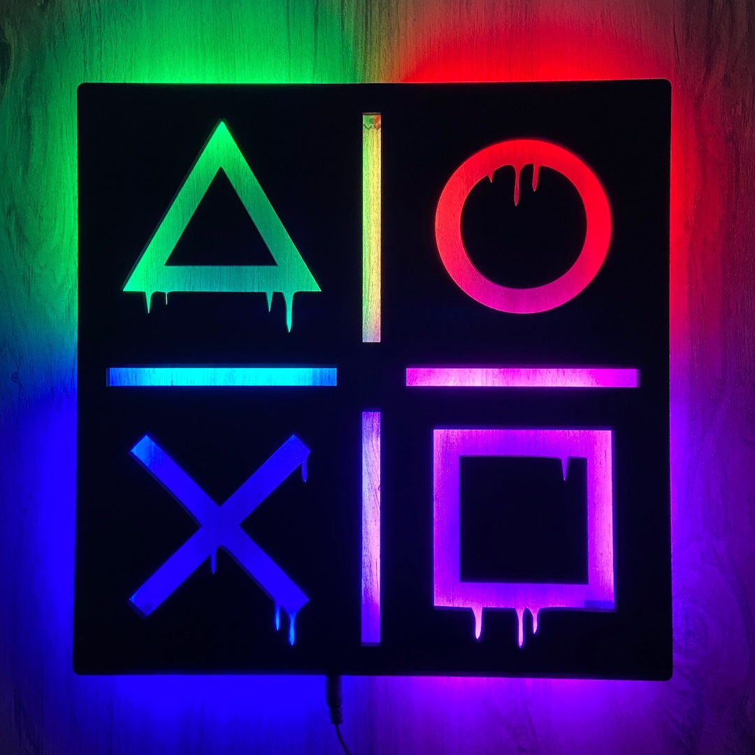 Señal LED de botones de PlayStation señal de neón de - Etsy España