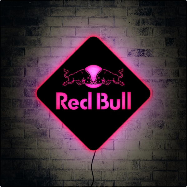 Señal de neón redbull - Etsy México
