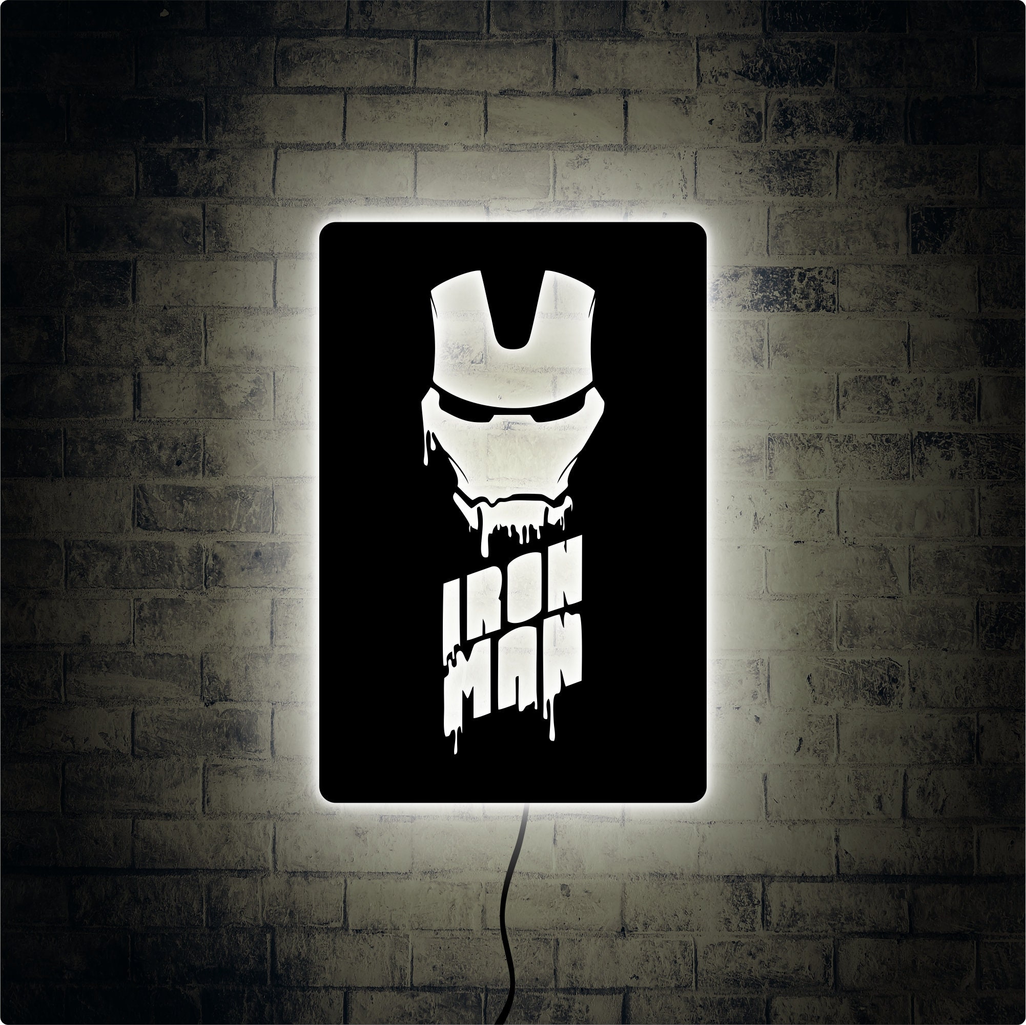 Iron Man Sign Avengers Neon Sign Wooden Wall Sign Decor - Etsy