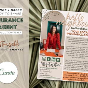 Insurance Agent Marketing Flyer | Insurance Agent Introduction Flyer ...