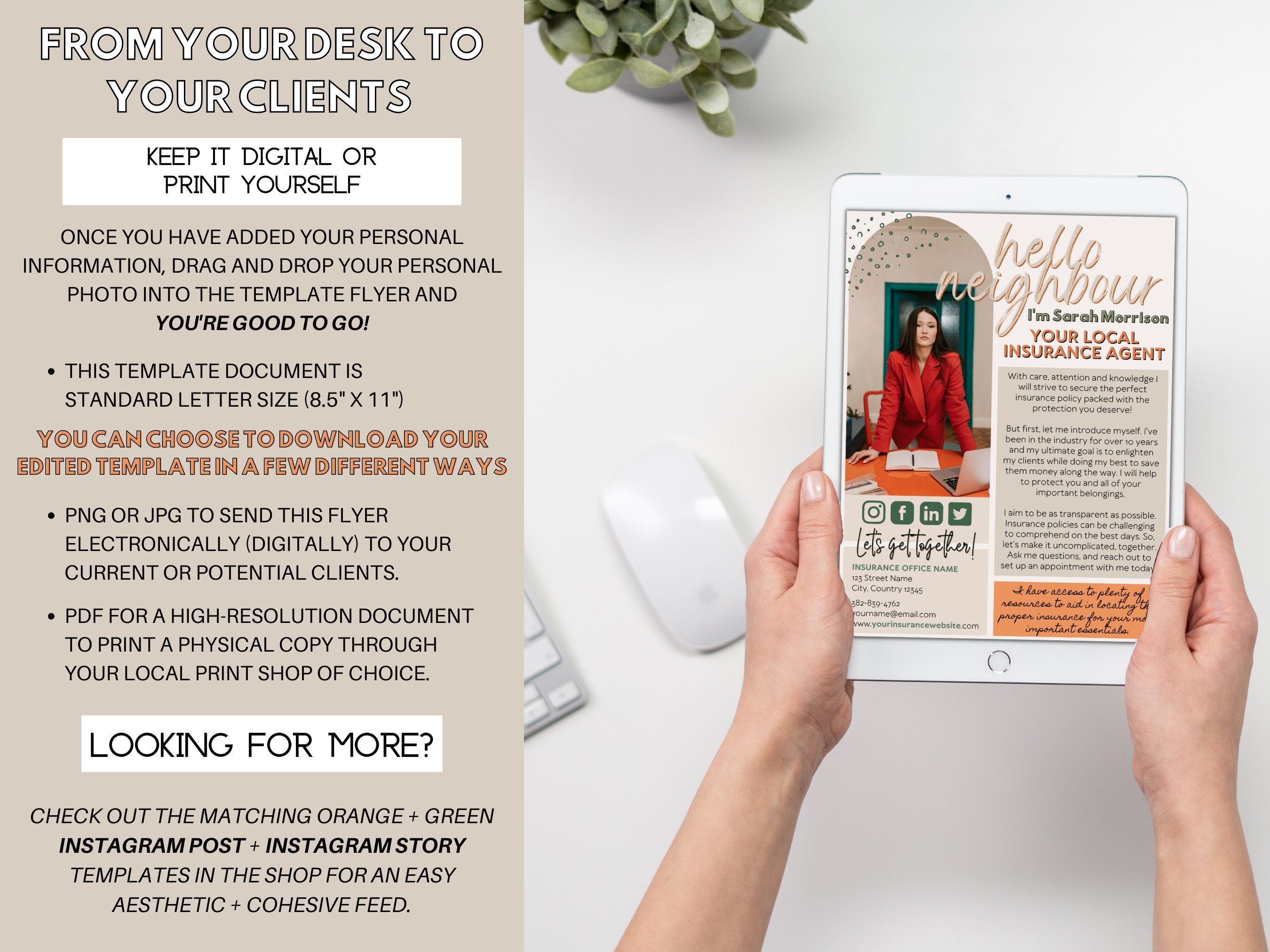Insurance Agent Marketing Flyer | Insurance Agent Introduction Flyer ...