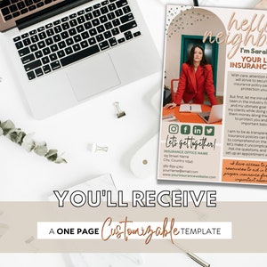 Insurance Agent Marketing Flyer | Insurance Agent Introduction Flyer ...