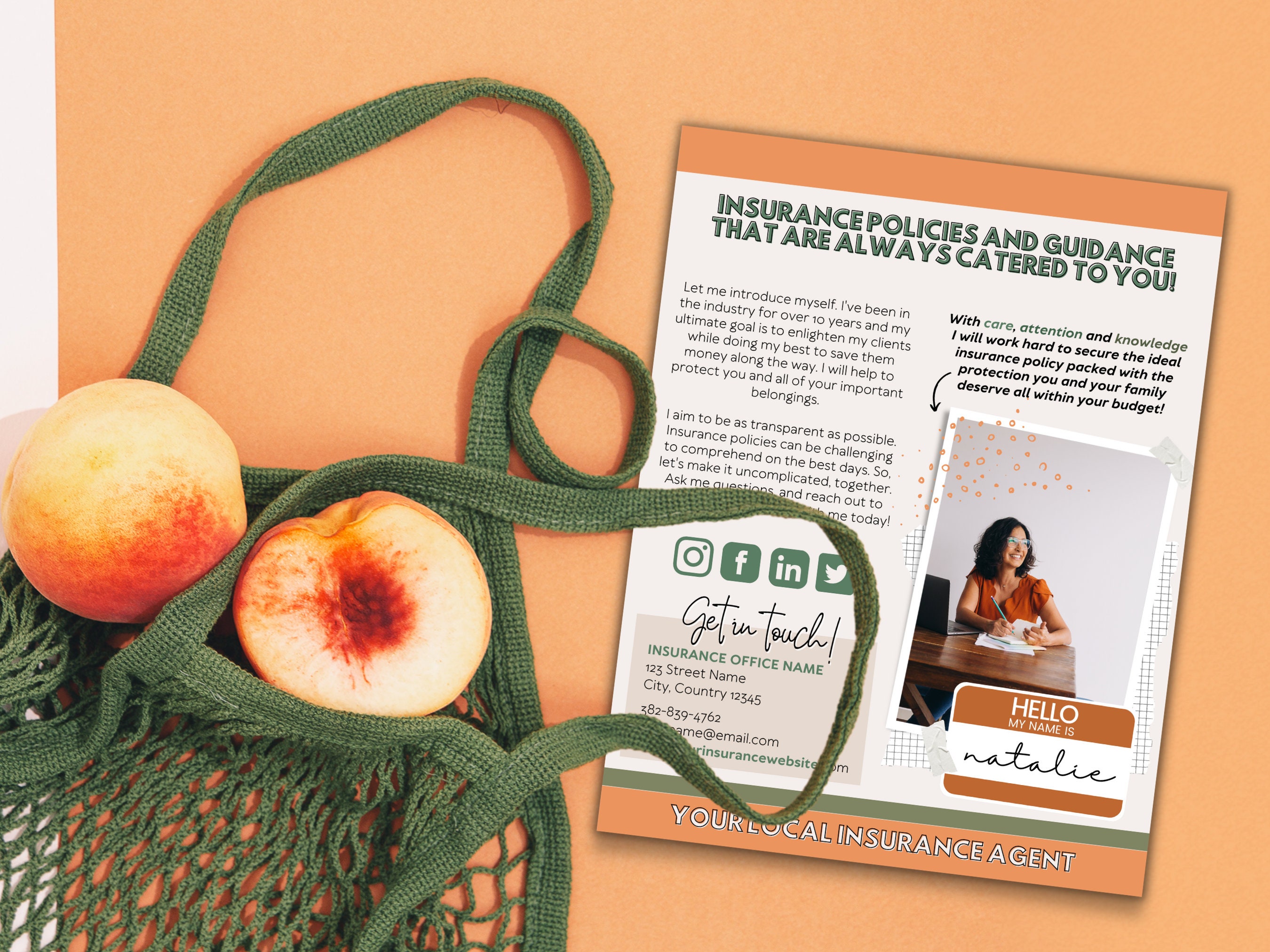 Insurance Agent Marketing Flyer | Insurance Agent Introduction Flyer ...