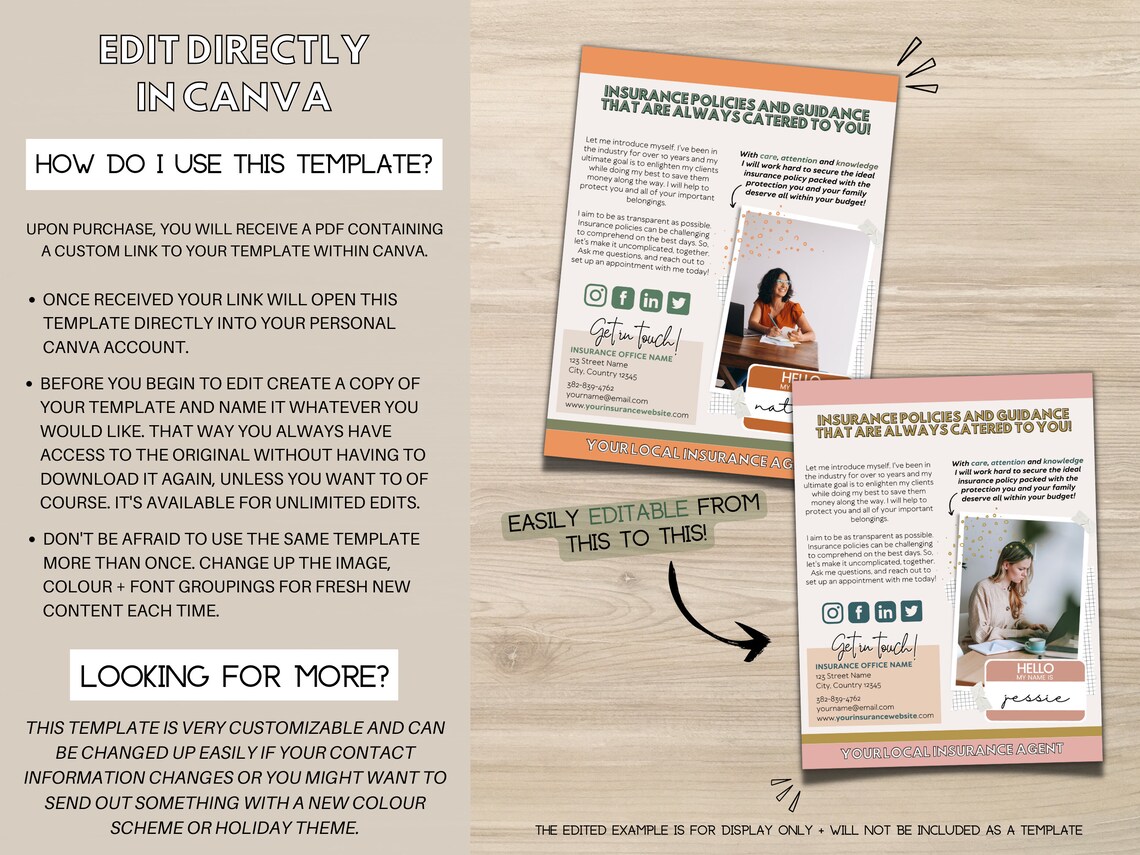 Insurance Agent Marketing Flyer | Insurance Agent Introduction Flyer ...