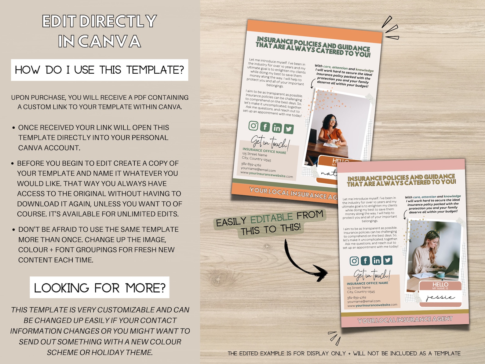 Insurance Agent Marketing Flyer | Insurance Agent Introduction Flyer ...