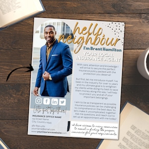 Insurance Agent Marketing Flyer | Insurance Agent Introduction Flyer ...