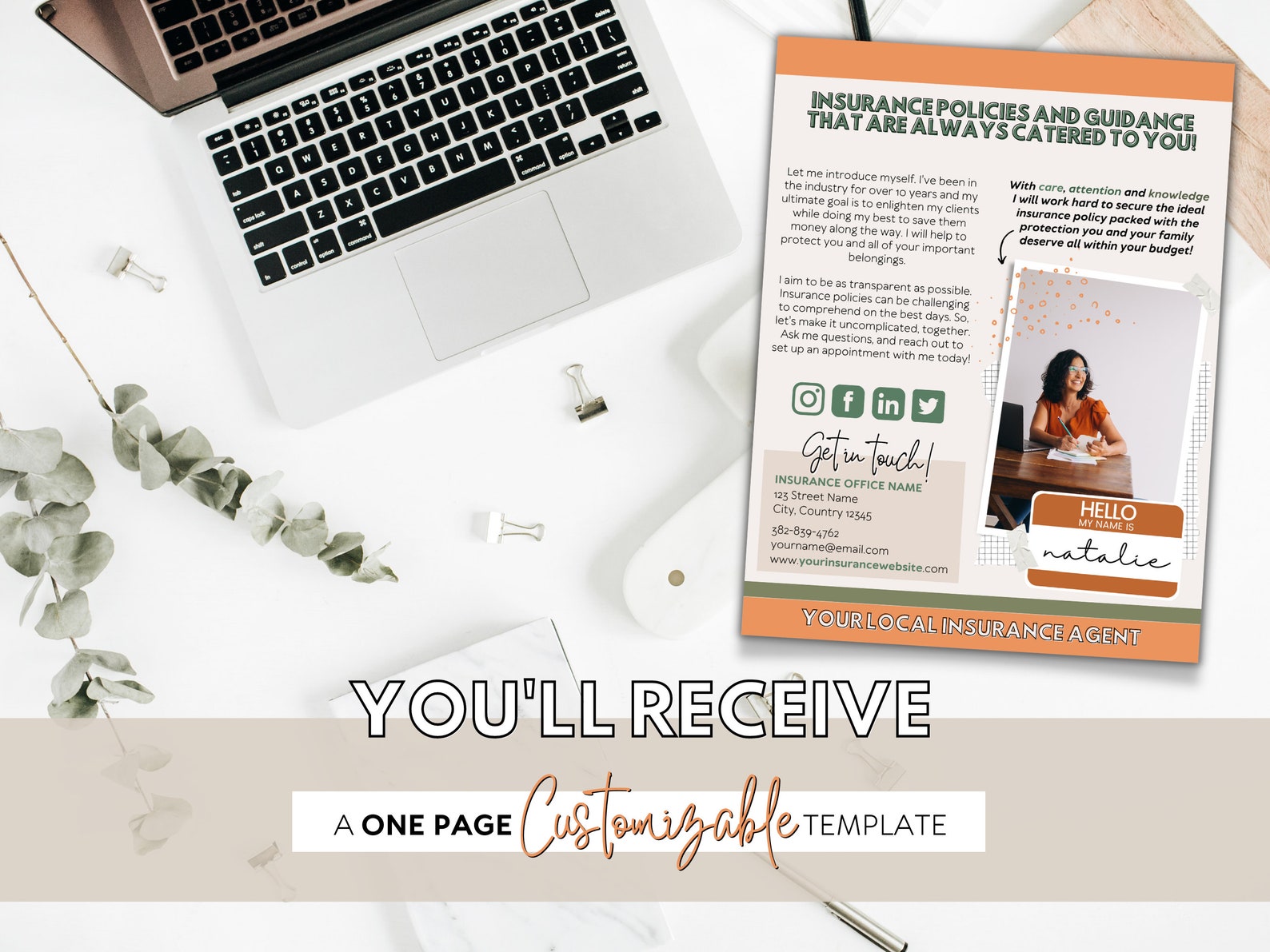 Insurance Agent Marketing Flyer | Insurance Agent Introduction Flyer ...