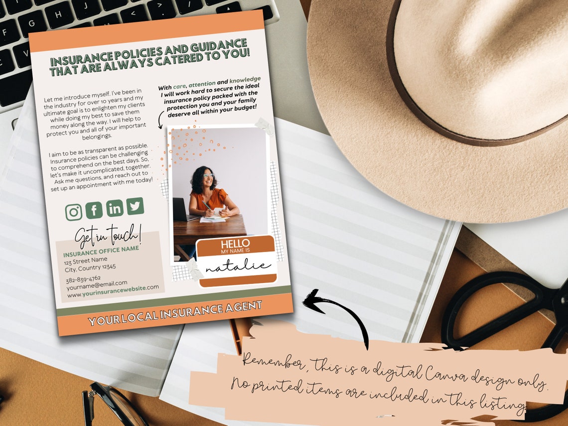 Insurance Agent Marketing Flyer | Insurance Agent Introduction Flyer ...