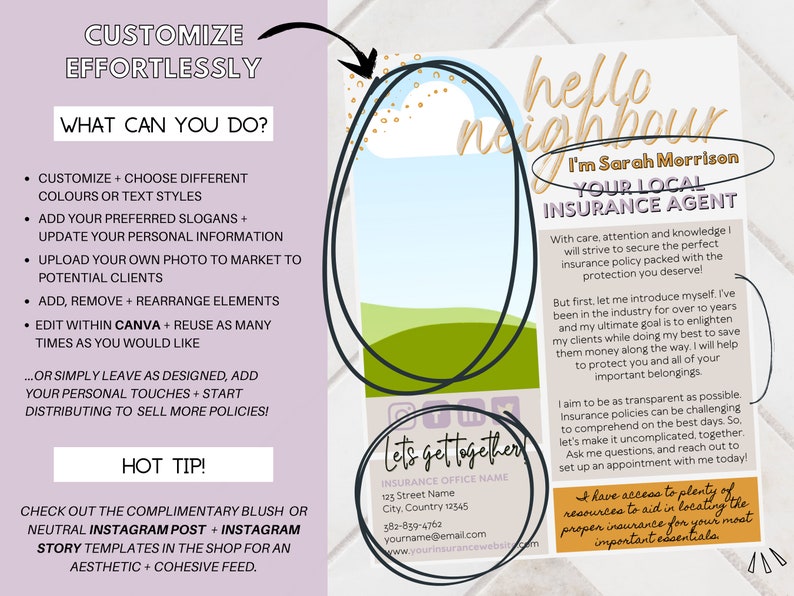 Insurance Agent Marketing Flyer | Insurance Agent Introduction Flyer ...