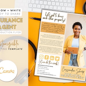 Insurance Agent Marketing Flyer | Insurance Agent Introduction Flyer ...
