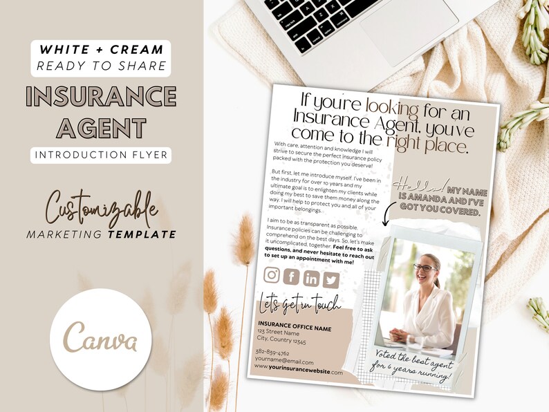 Insurance Agent Marketing Flyer Insurance Agent Introduction Flyer ...