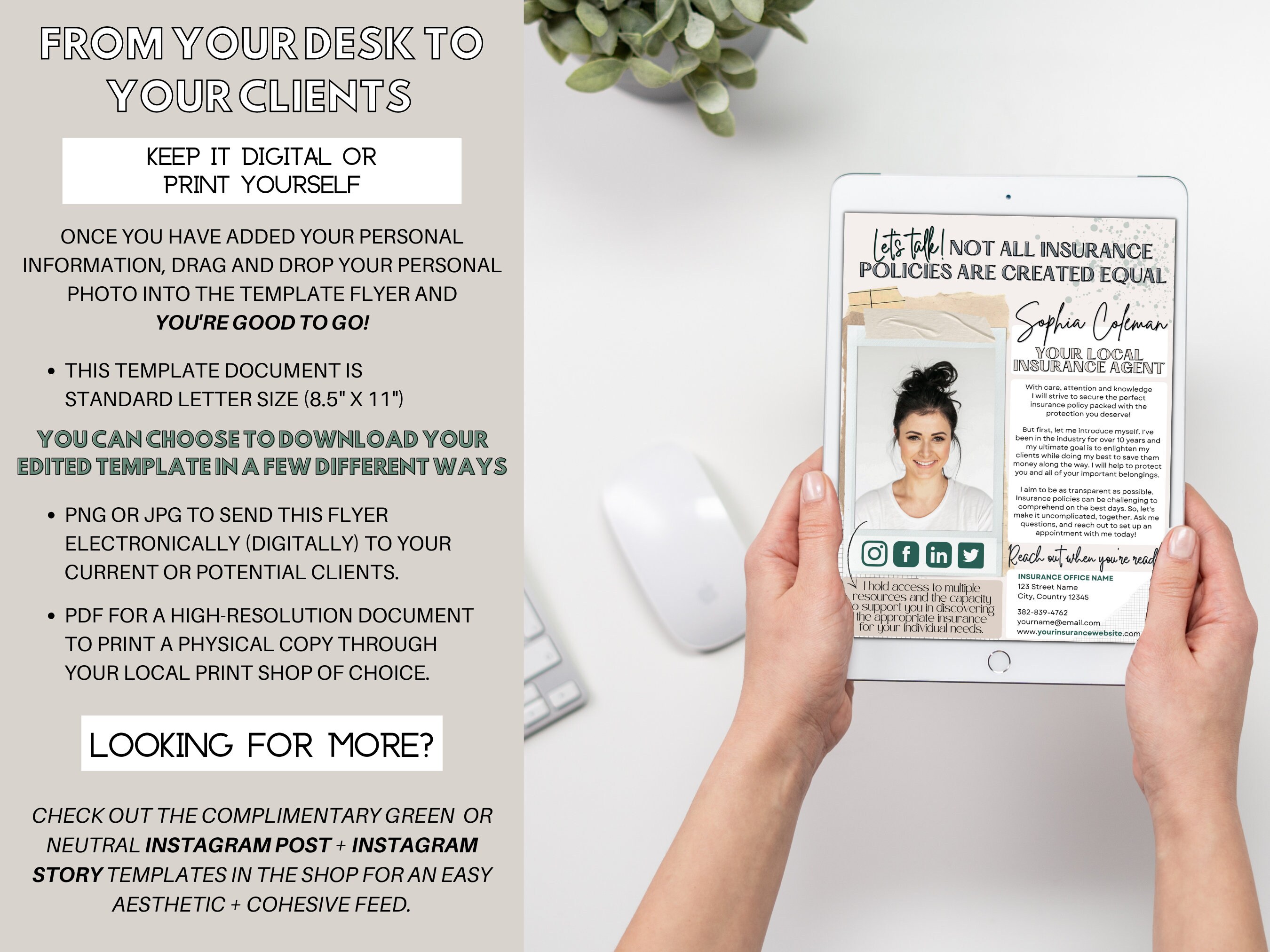 Insurance Agent Marketing Flyer | Insurance Agent Introduction Flyer ...