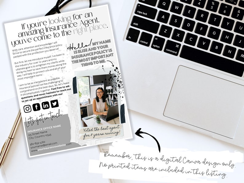 Insurance Agent Marketing Flyer | Insurance Agent Introduction Flyer ...