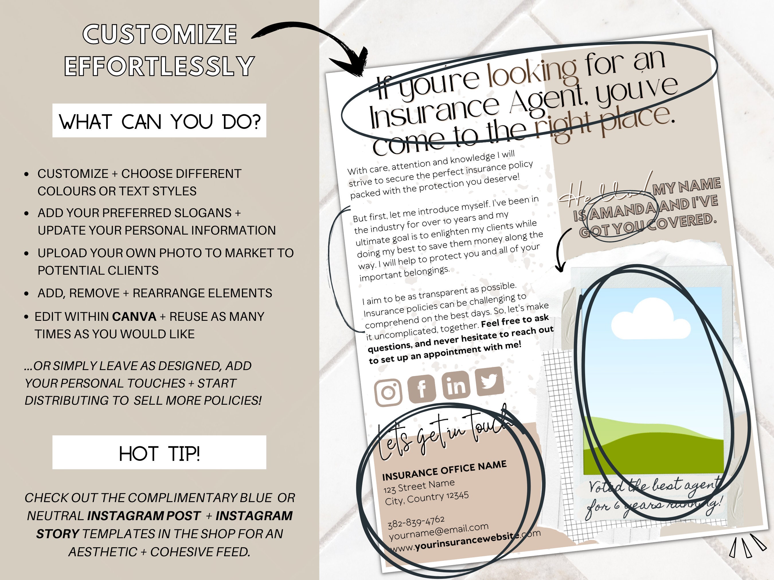 Insurance Agent Marketing Flyer Insurance Agent Introduction Flyer ...