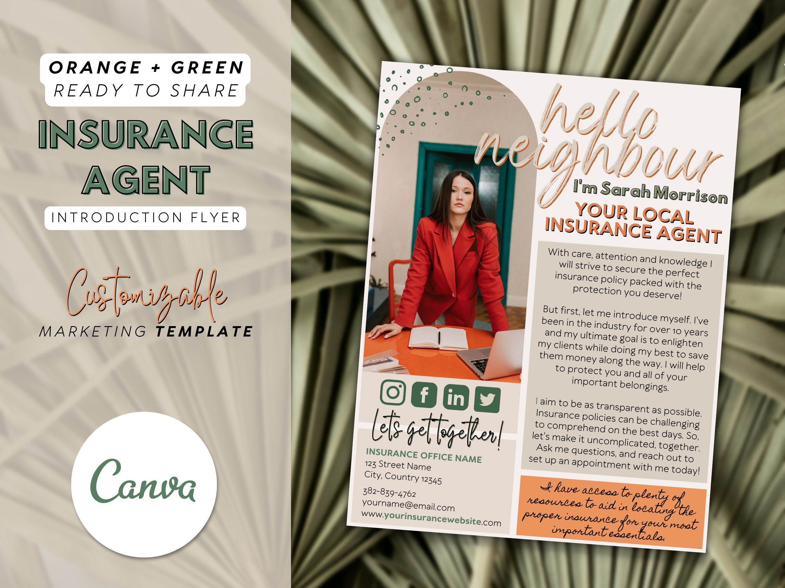 Insurance Agent Marketing Flyer | Insurance Agent Introduction Flyer ...