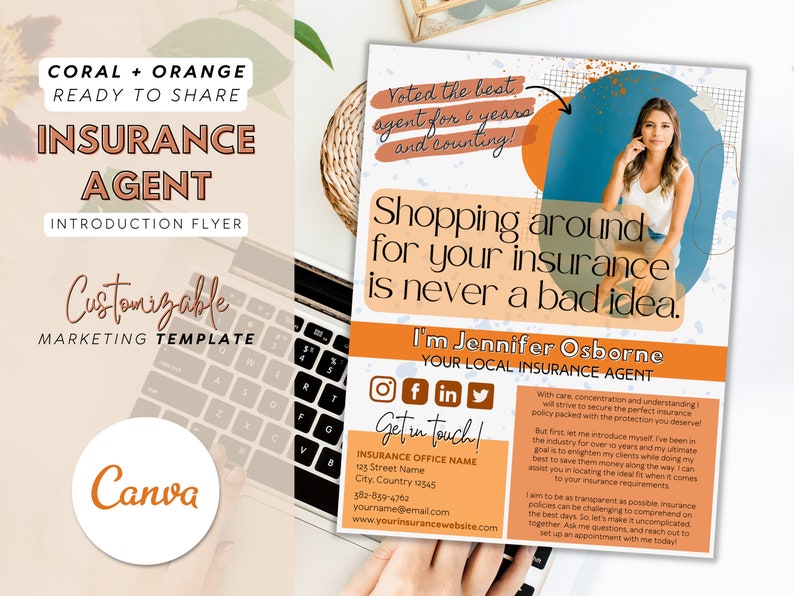 Insurance Agent Marketing Flyer Insurance Agent Introduction Flyer ...