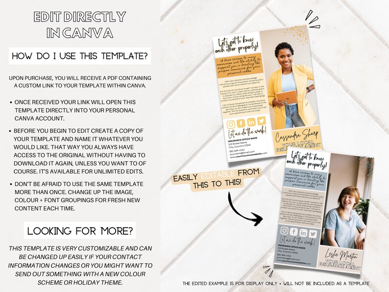 Insurance Agent Marketing Flyer | Insurance Agent Introduction Flyer ...