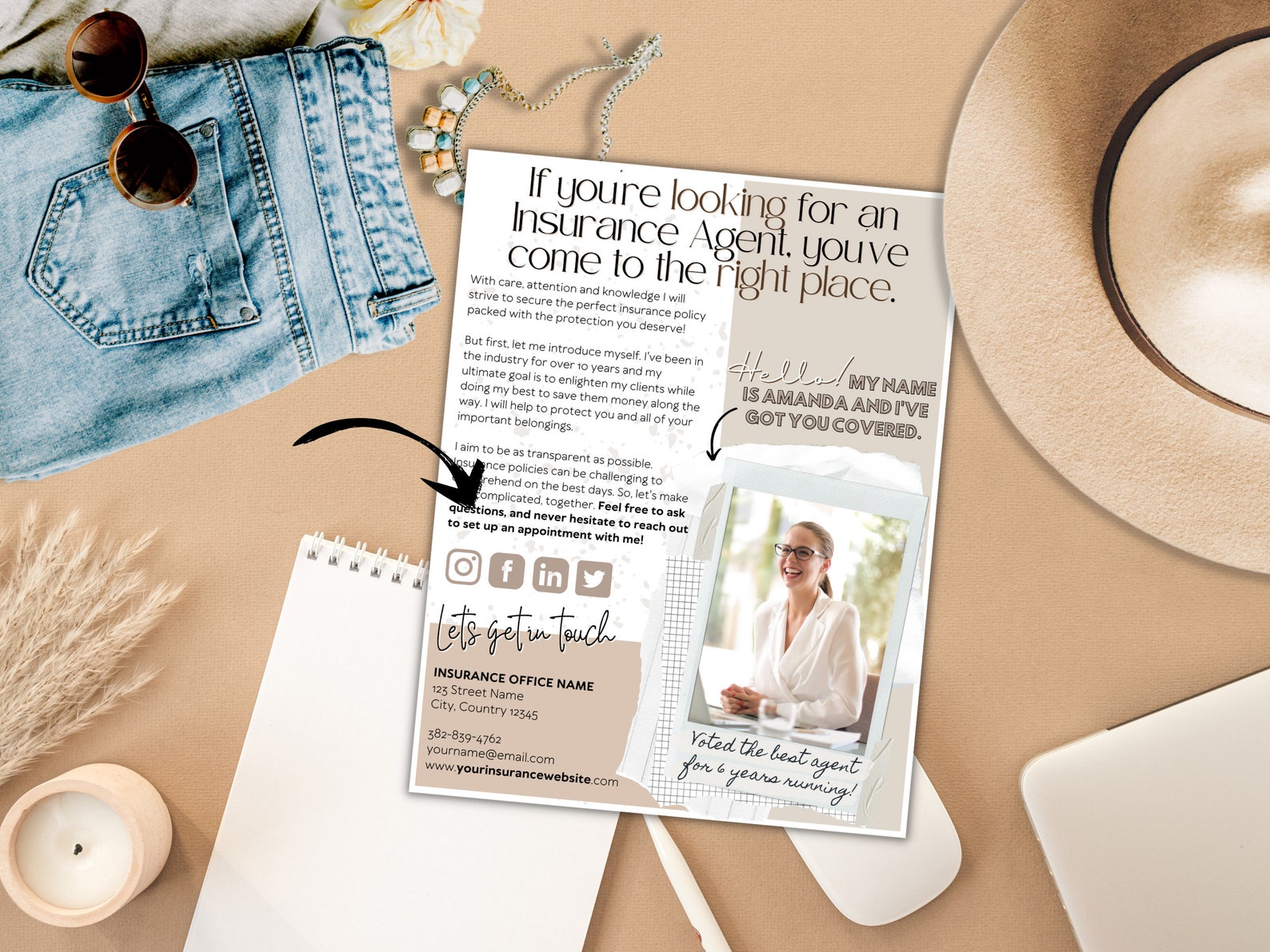 Insurance Agent Marketing Flyer Insurance Agent Introduction Flyer ...