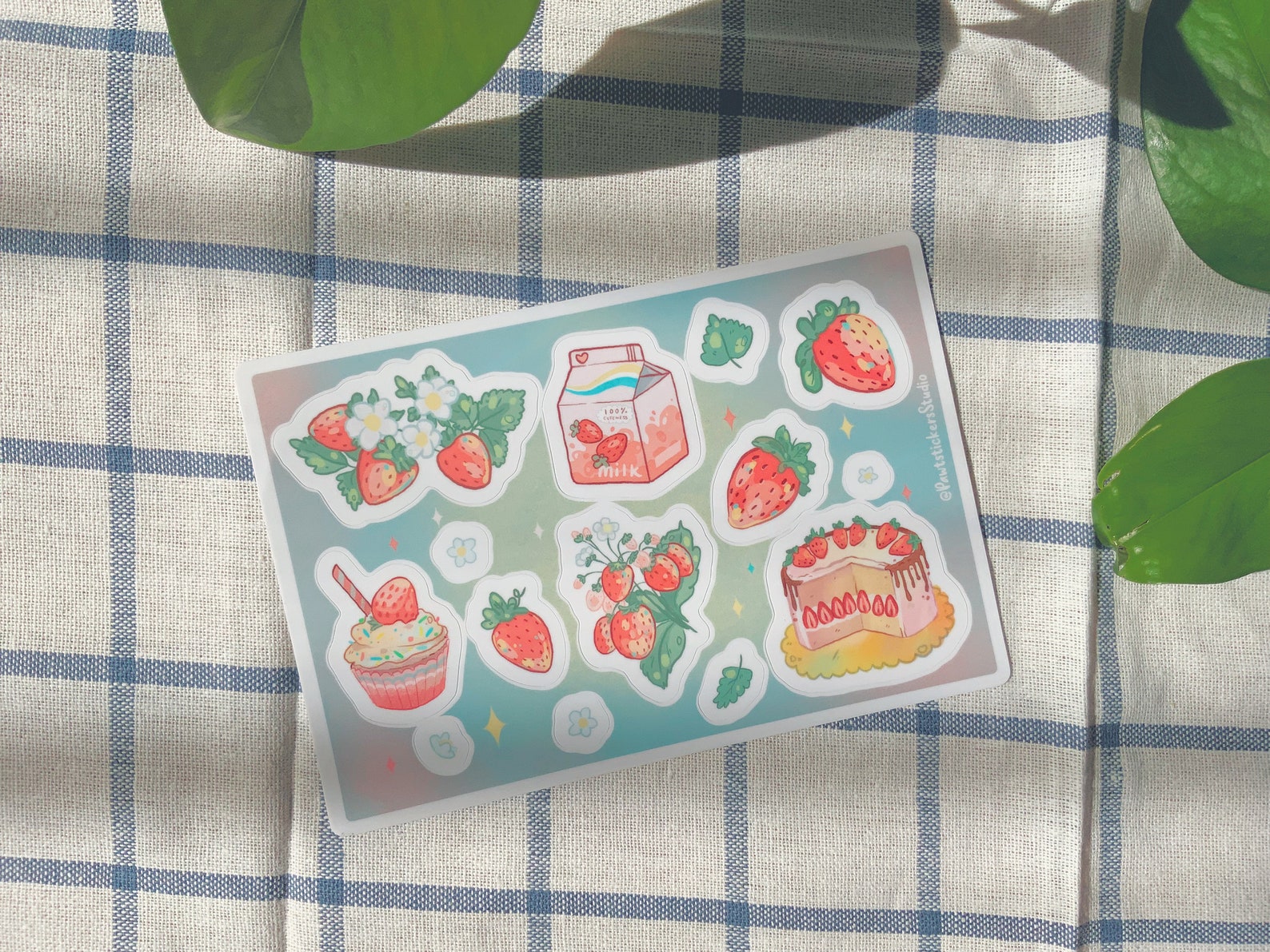 Strawberry Sticker Sheet - Etsy
