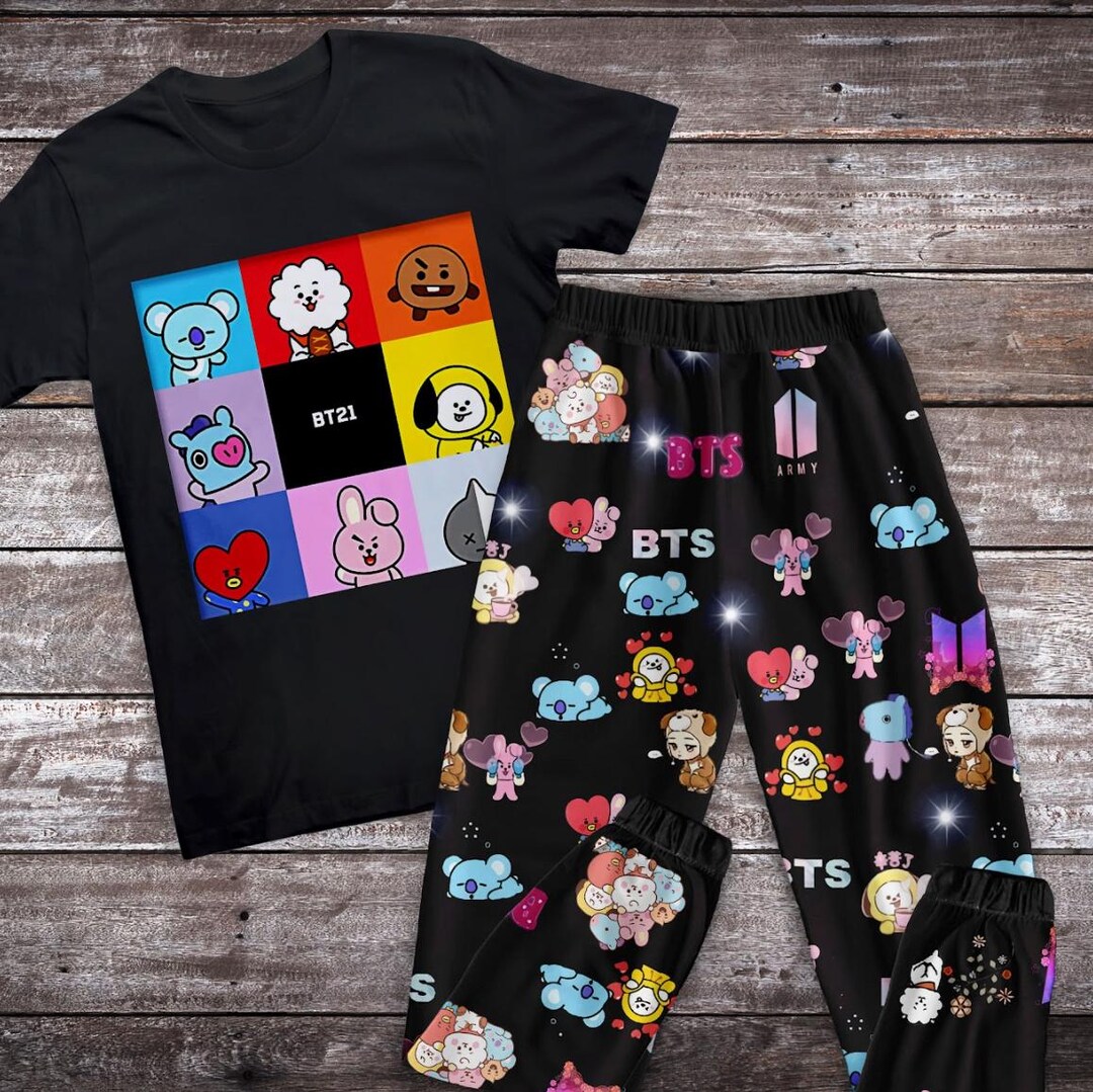 BTS Christmas Pajamas Set, BT 21 Christmas Pajamas Set, BTS Family ...