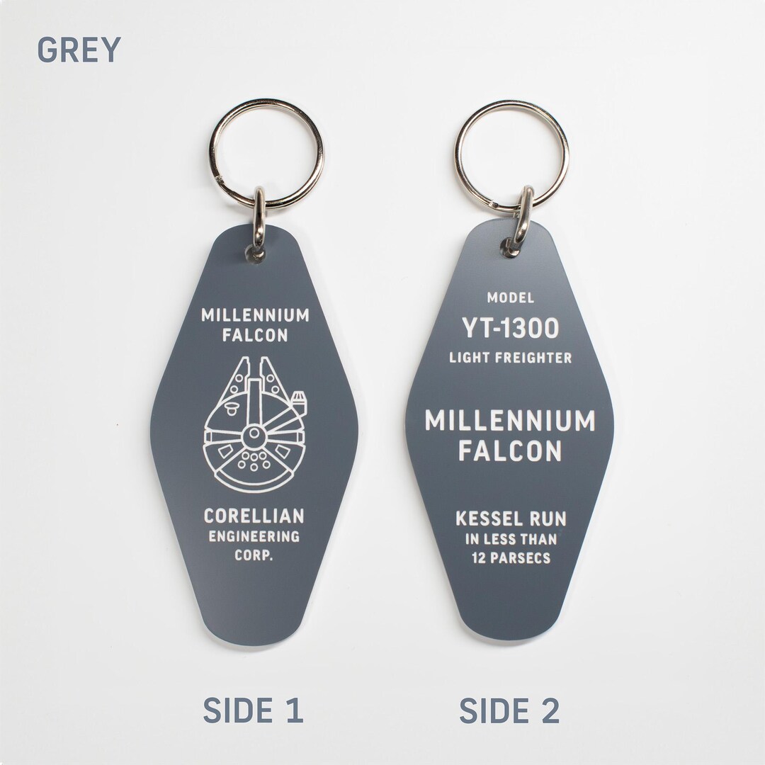Star Wars Millennium Falcon Laser Engraved Key Tags / Keychains - Etsy