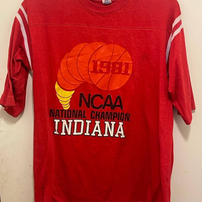 Vintage 1981 IU Indiana University National Champions Basketball Shirt ...