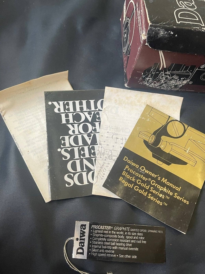 Vintage Daiwa Procaster PC-13 Spinning Ball Bearing Graphite Fishing Reel - Etsy