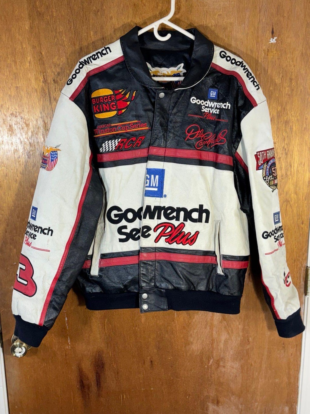 Vintage Jeff Hamilton Dale Earnhardt Sr. Leather Nascar Goodwrench ...